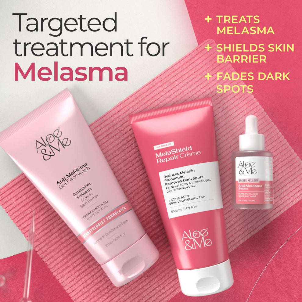 Melasma Treatment Kit for Dark Patches | Uneven Skin Tone Care | Aloe ...