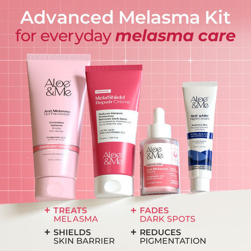 Advanced Melasma Treatment Kit for Stubborn Dark Patches | Aloe&Me ...